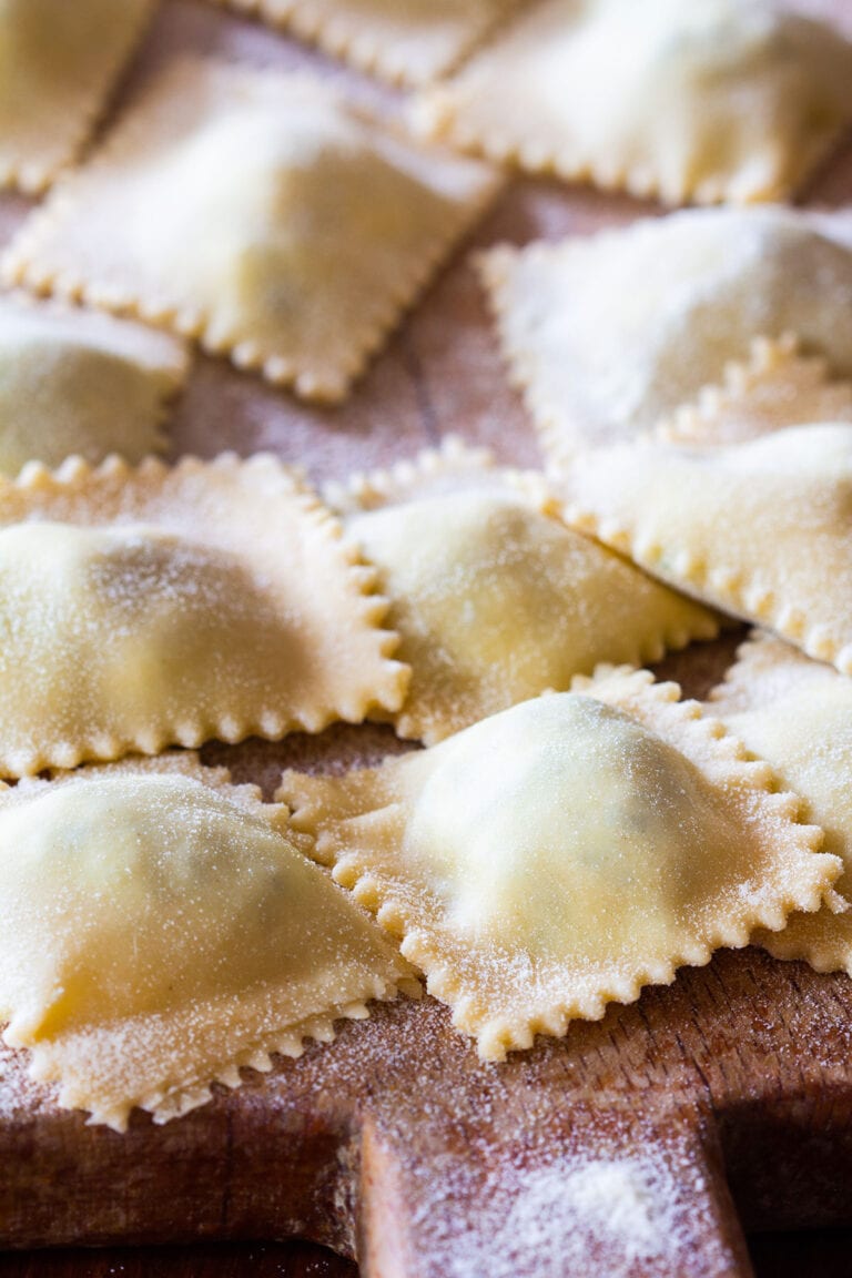 Spinach and Ricotta Ravioli From Scratch
