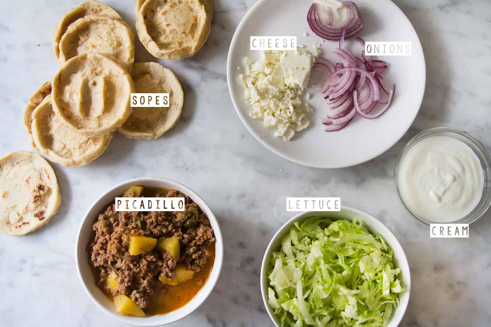 Sopes de picadillo