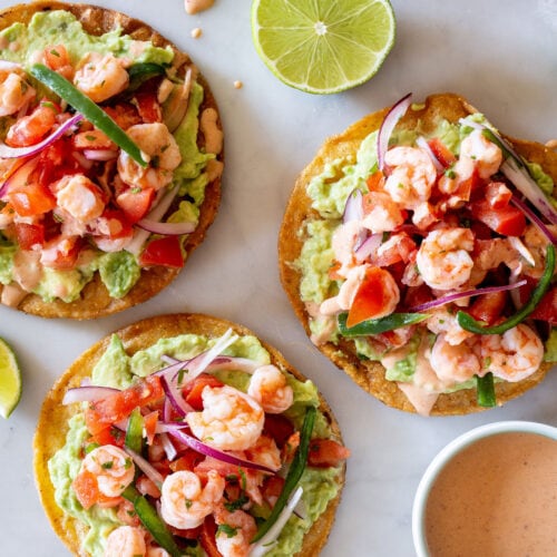 Tacos de Camarón (Mexican shrimp tacos)