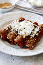 Enmoladas (easy chicken mole enchiladas) - Maricruz Avalos Kitchen Blog