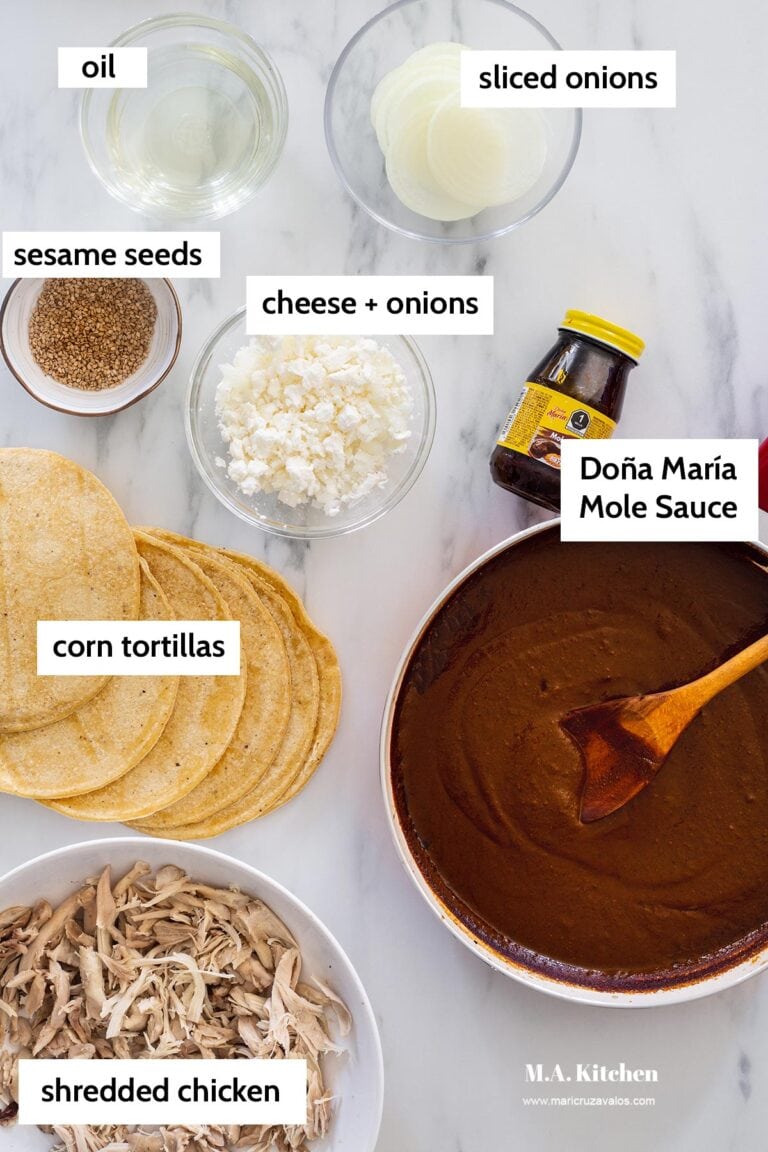 Enmoladas (easy chicken mole enchiladas)