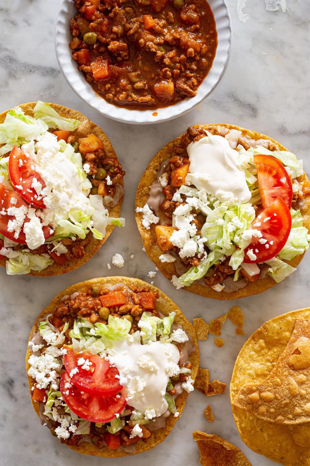 Tostadas de Picadillo