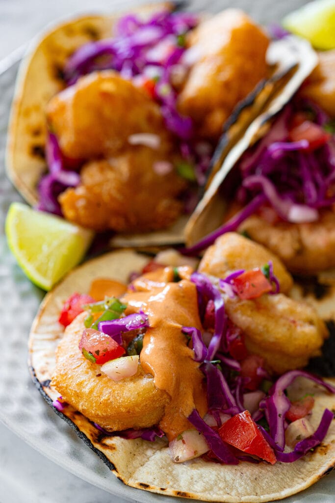 Tacos de Camarón (Mexican shrimp tacos)