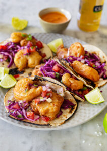 Tacos de Camarón (Mexican shrimp tacos)