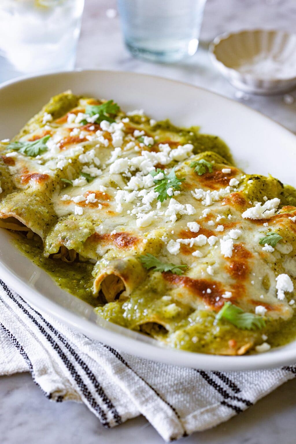 Leftover Mashed Potato Enchiladas
