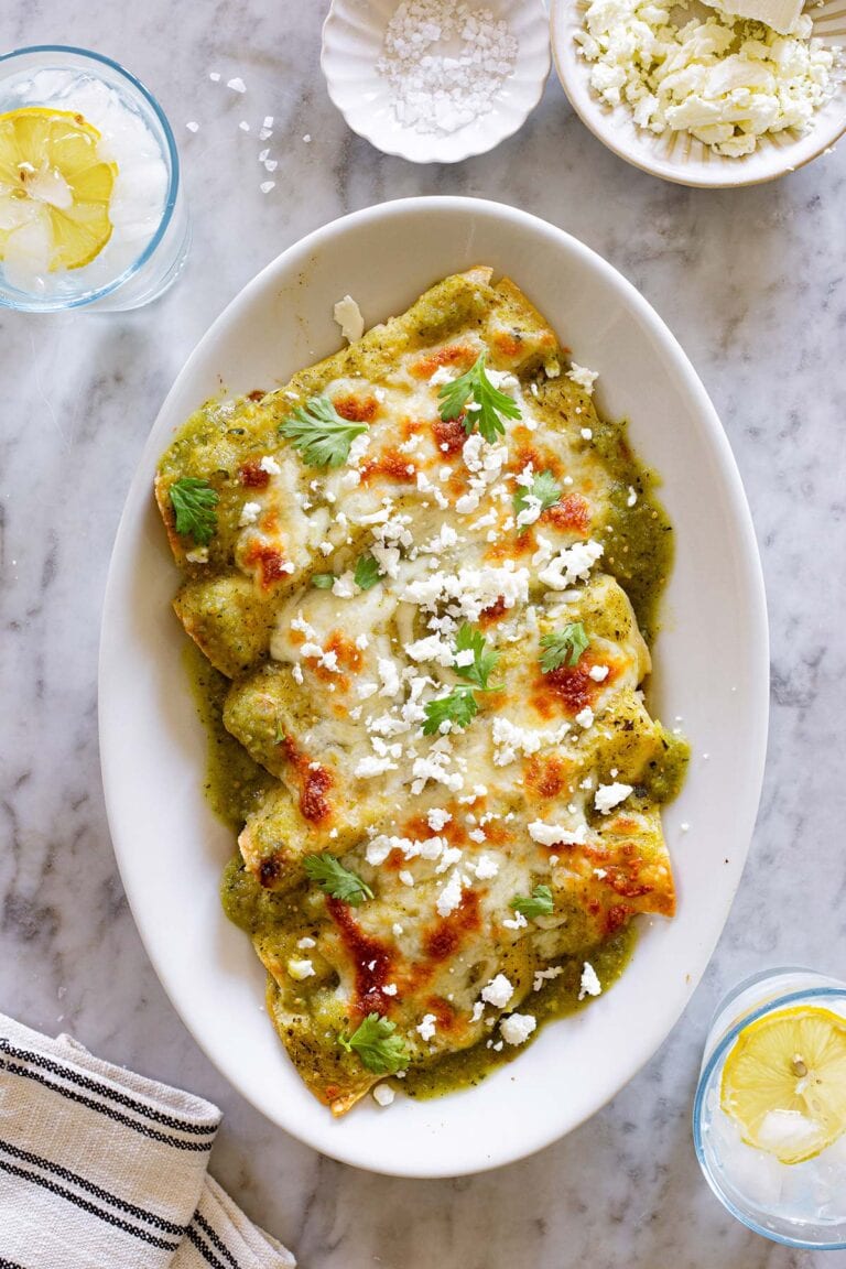 Leftover Mashed Potato Enchiladas