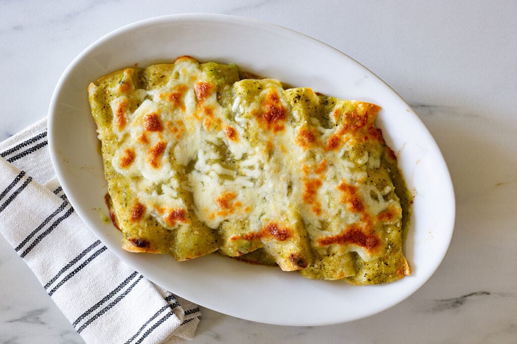 Leftover Mashed Potato Enchiladas